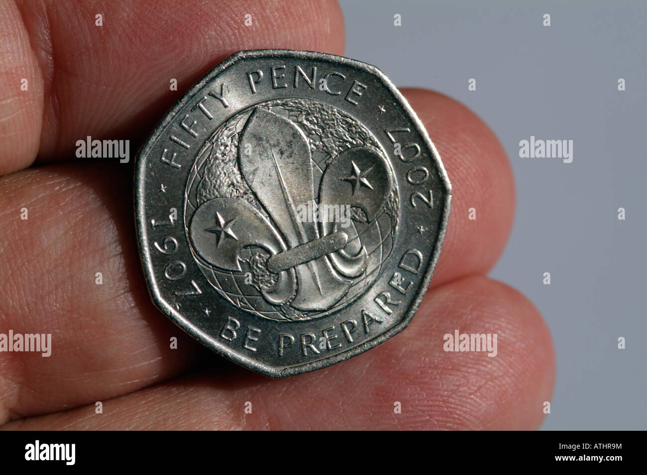50p coin 2007 hi-res stock photography and images - Alamy
