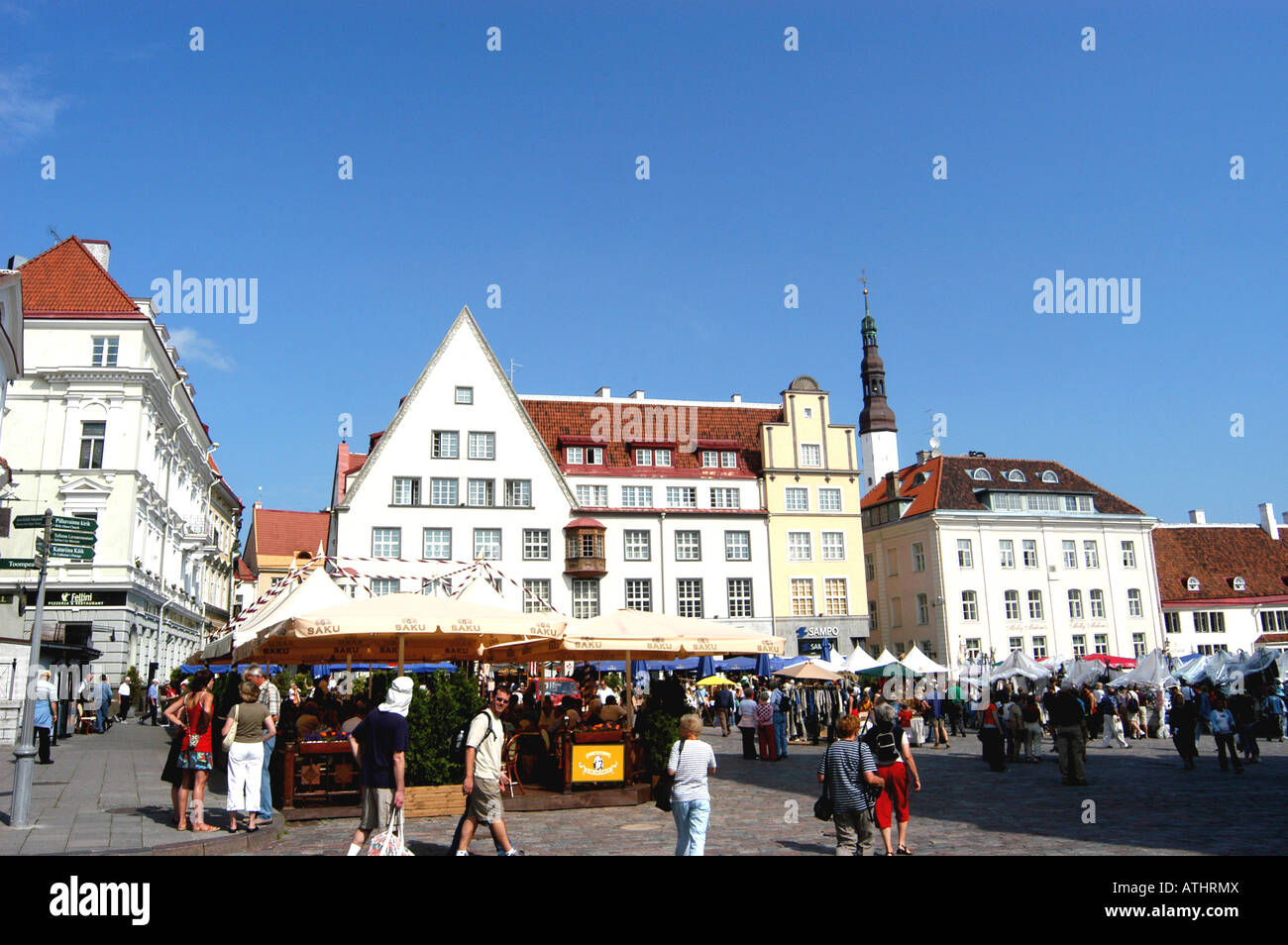 Market, Raekoja Plats, Tallinn Estonia Stock Photo - Alamy