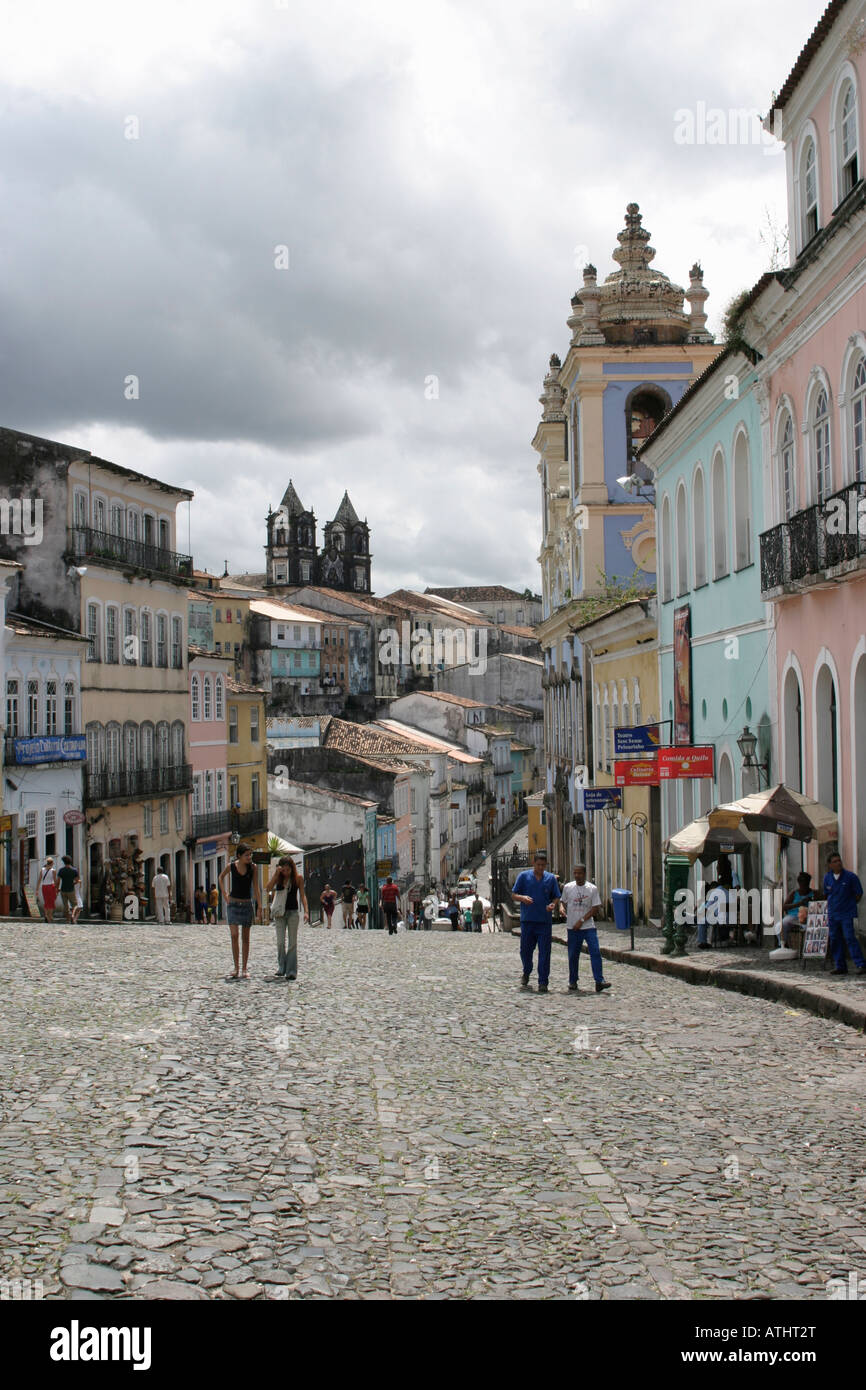 A Street Scene in Salvador, Brazil Stock Photo - Alamy