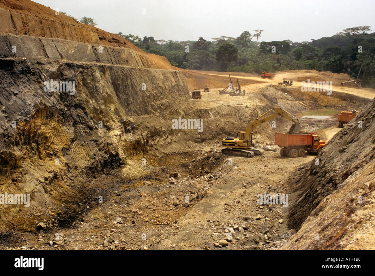 SOMIAF Open Pit Gold Mine, Ivory Coast (Cote d'Ivoire Stock Photo - Alamy
