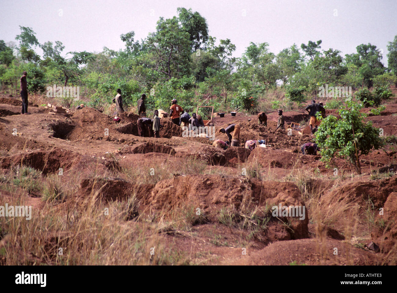 Diamond Miners Dig Holes to Extract Soil for Closer Examination in ...