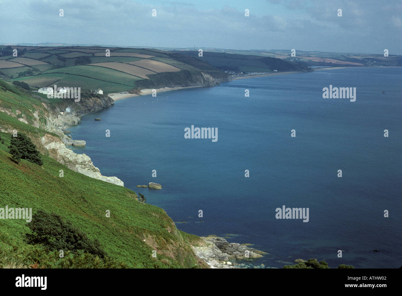 Devon Coast, Toward Prawle Point, England, United Kingdom Stock Photo ...