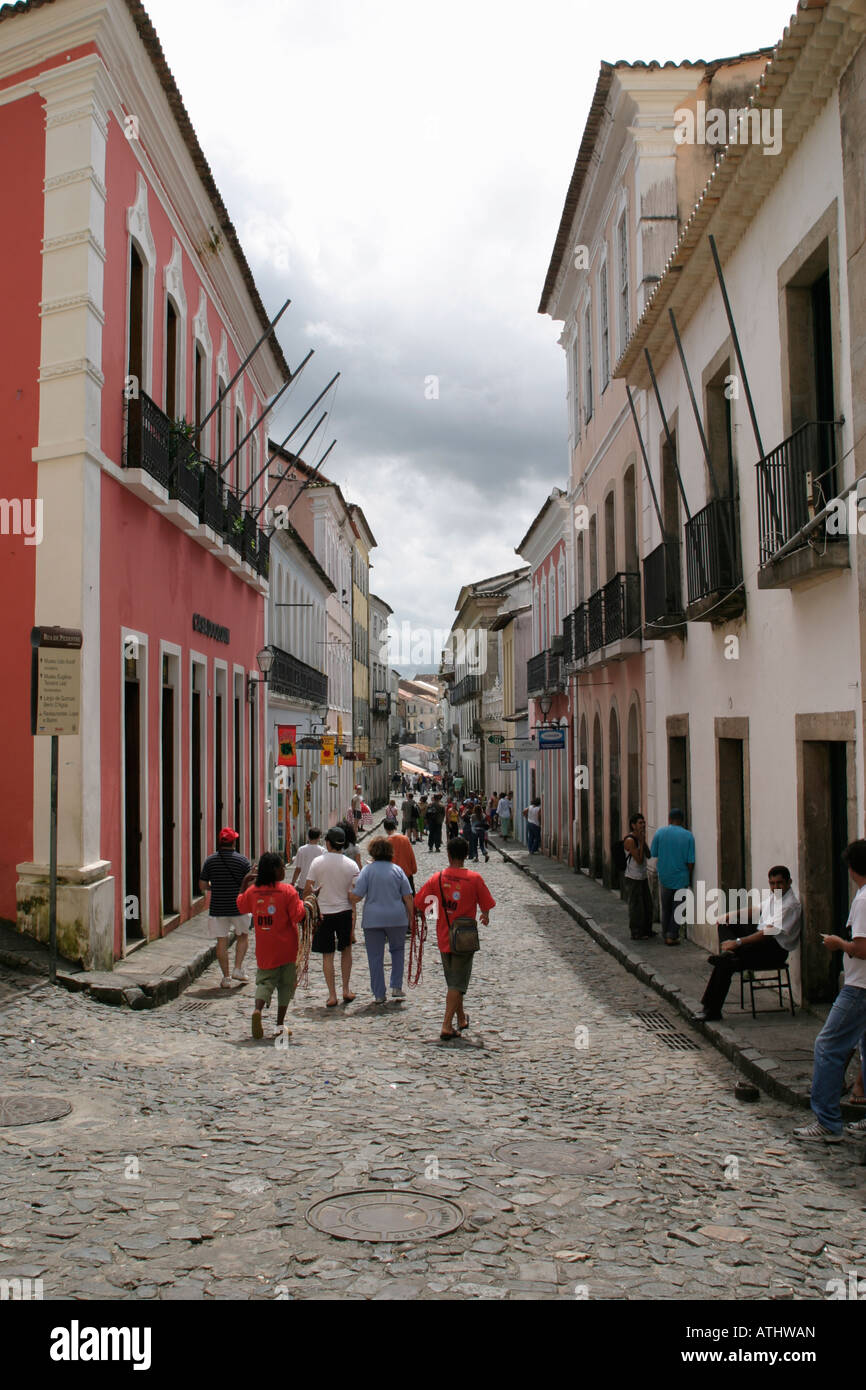 A Street scene in Salvador, Brazil Stock Photo - Alamy