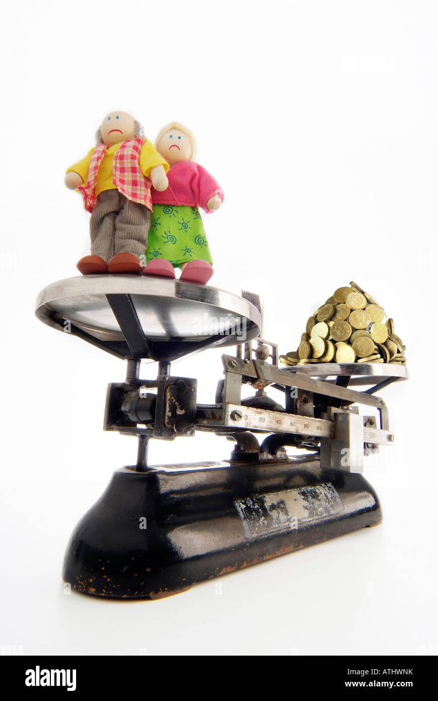 couple on scales Stock Photo - Alamy