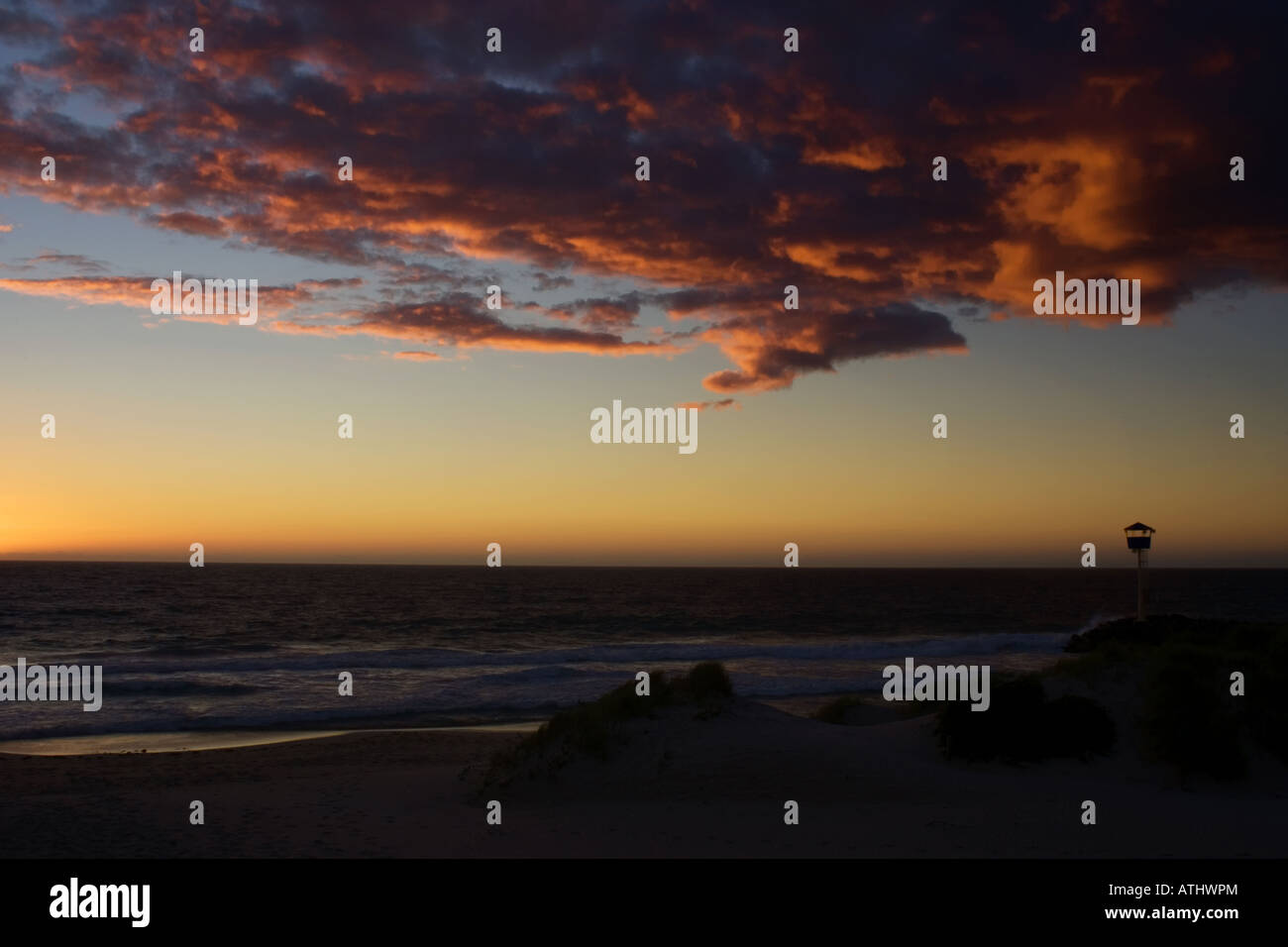 Red clouds and sunset at Perth Stock Photo - Alamy