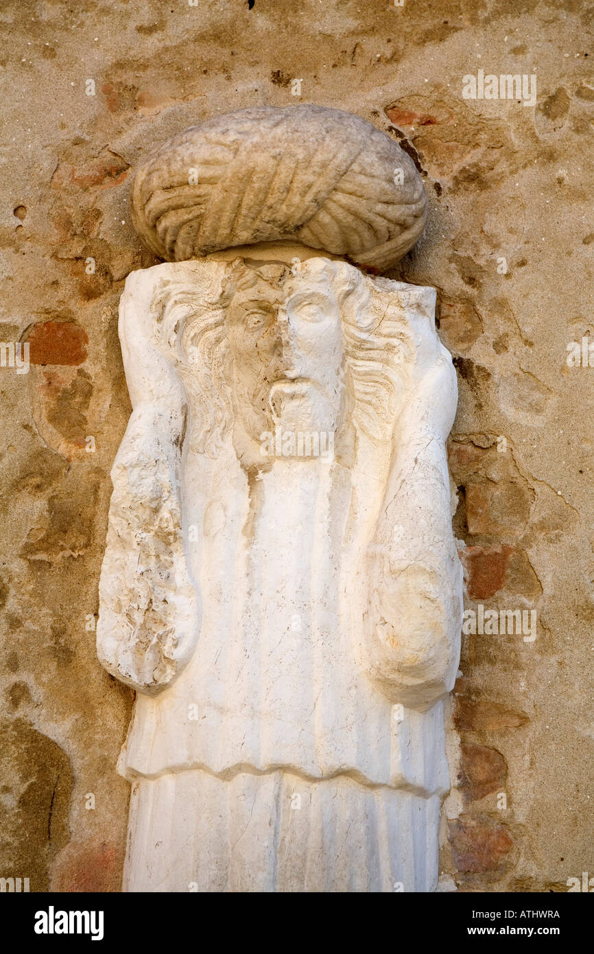 One of three statues of Moors in the Campo dei Mori in Venice Italy ...