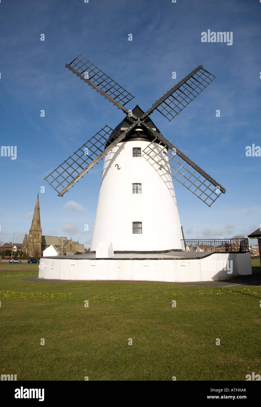 Lytham windmill lancashire Stock Photo - Alamy
