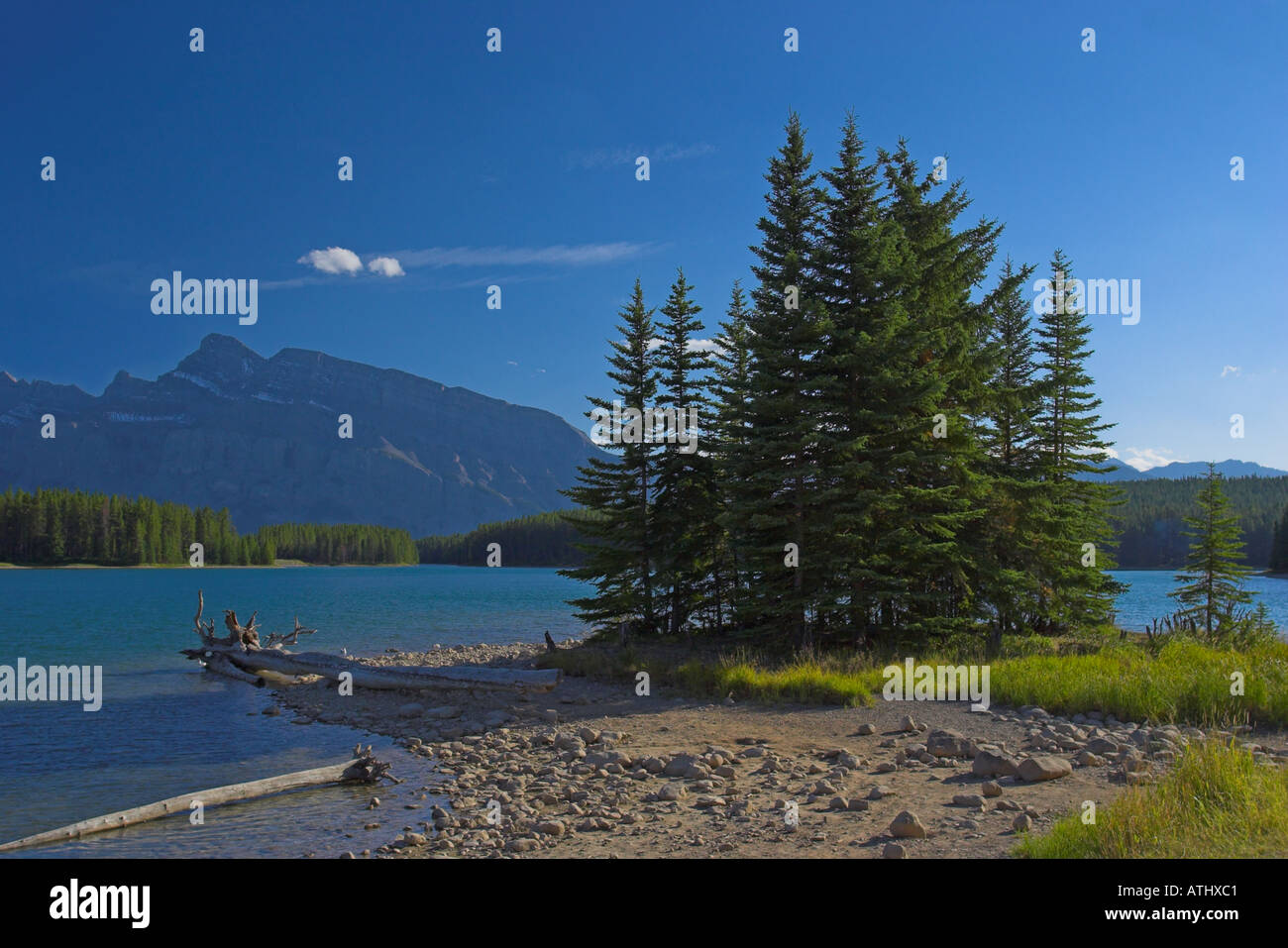 Two jack lake-1 Stock Photo - Alamy