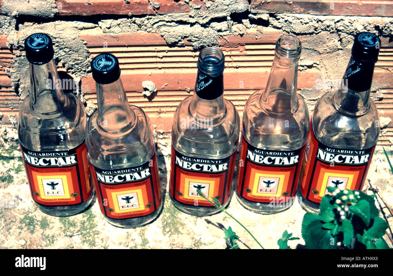 Bottles of aguardiente spirit in Colombia Stock Photo - Alamy