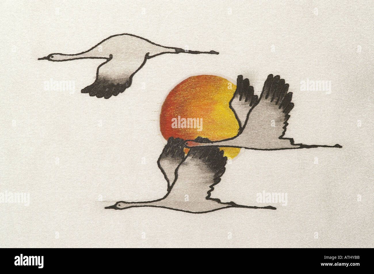 Cranes birds flying over hi-res stock photography and images - Alamy