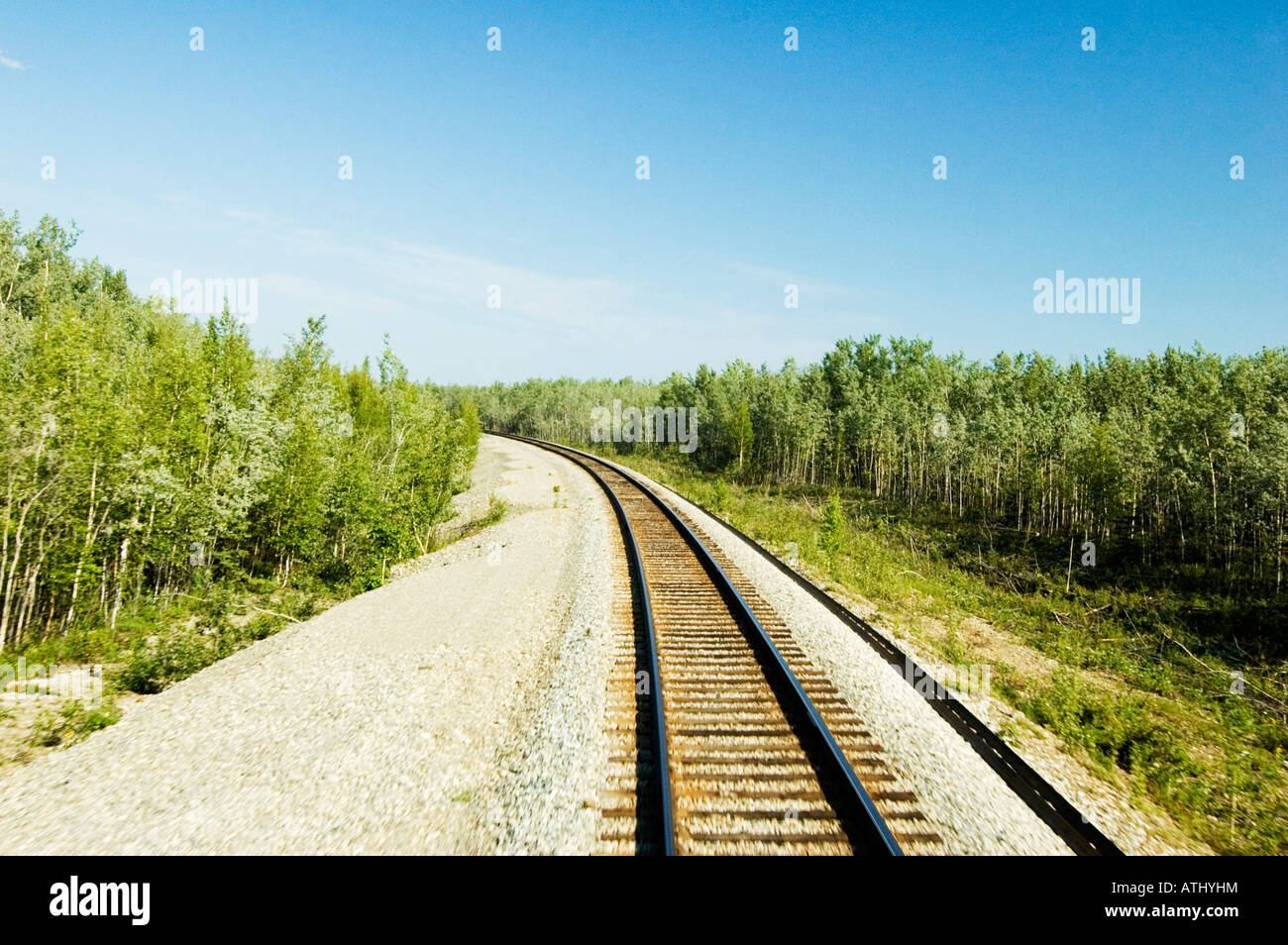Rails through Alaska Stock Photo - Alamy