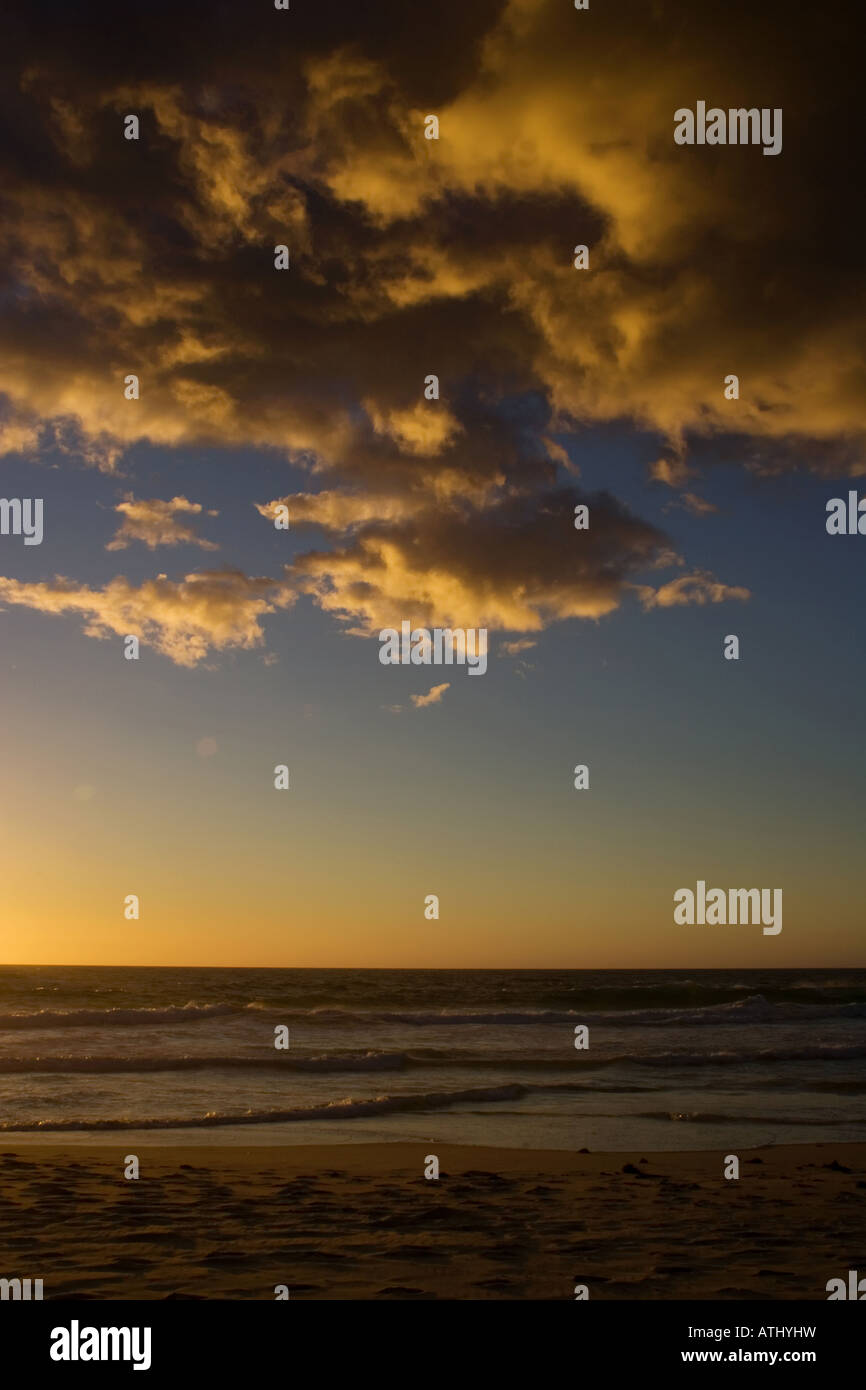 Golden clouds and sunset at Perth Stock Photo - Alamy