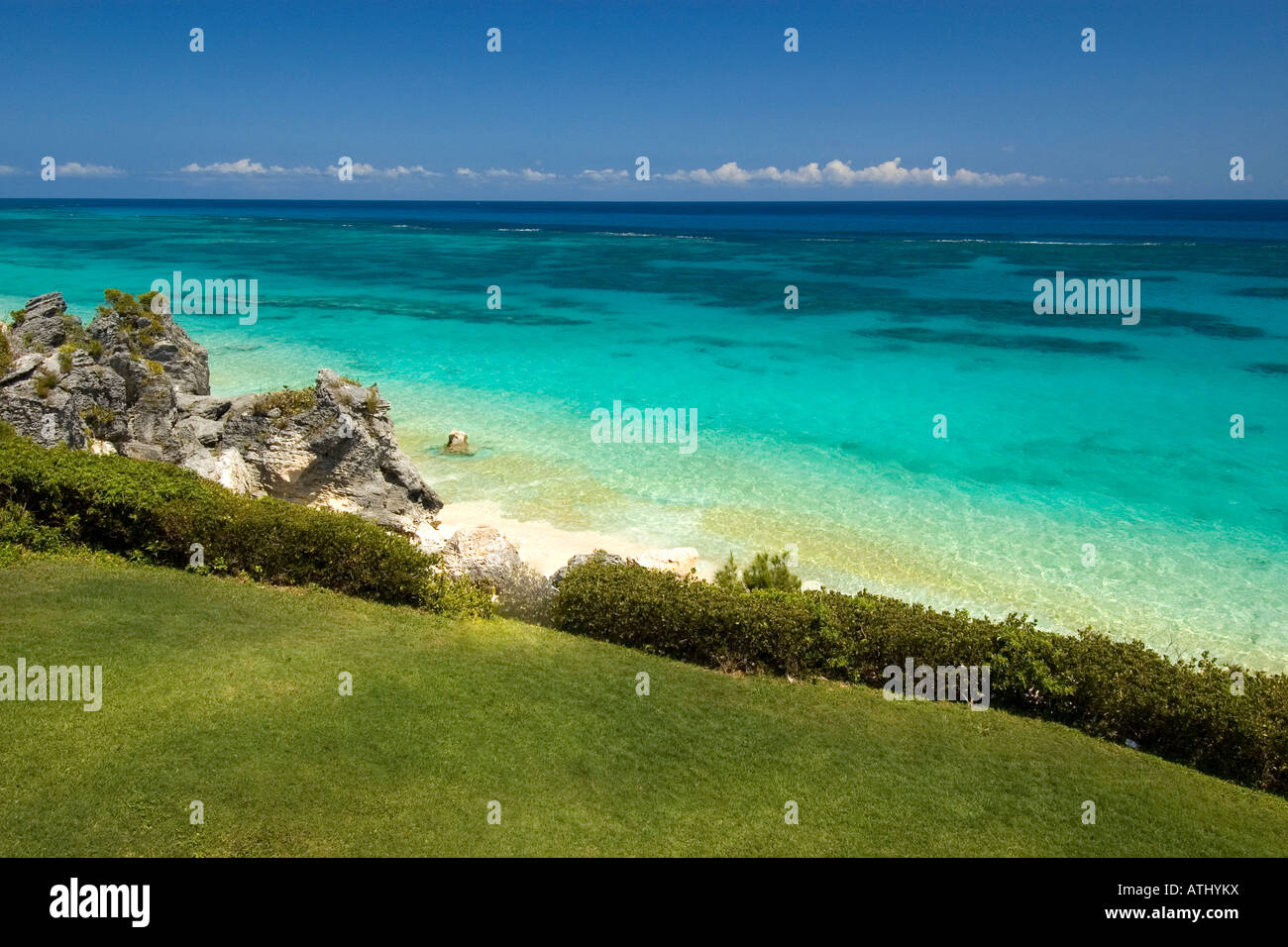 Bermuda beach, tropical island, wonderful view, turquoise water, white ...
