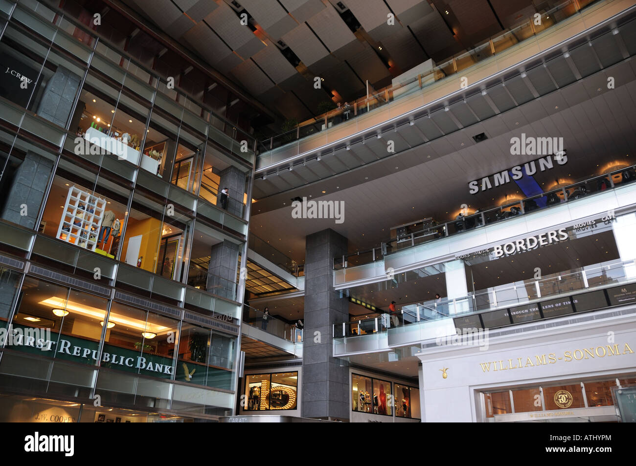 The main lobby of the Time Warner building at Columbus Circle in ...