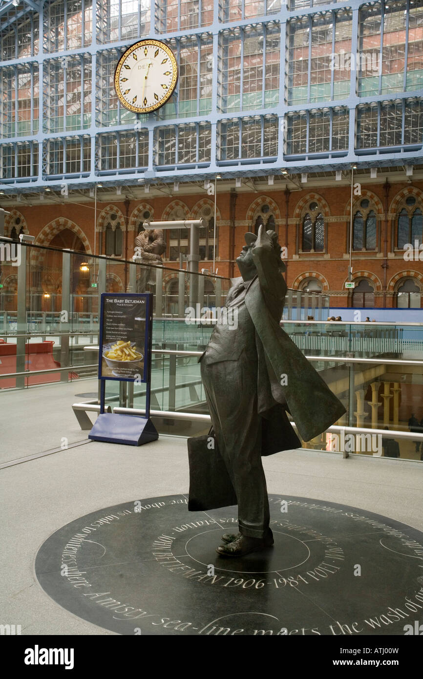 England london st pancras station statue hi-res stock photography and ...