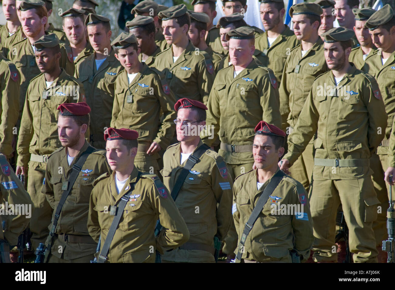 Israel Jerusalem Israeli Paratroopers ceremony at Ammunition hill ...