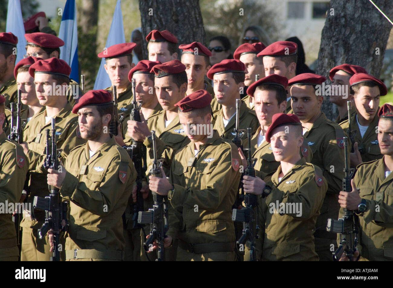 Israel Jerusalem Israeli Paratroopers ceremony at Ammunition hill ...