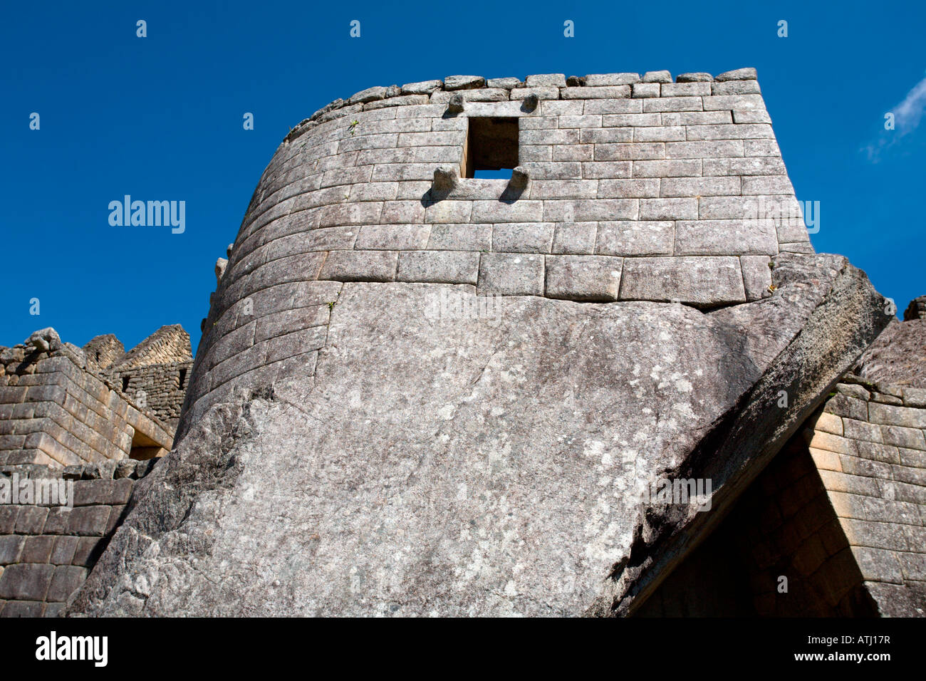 Inca Trail: Machu Picchu: Temple of the Sun Stock Photo - Alamy