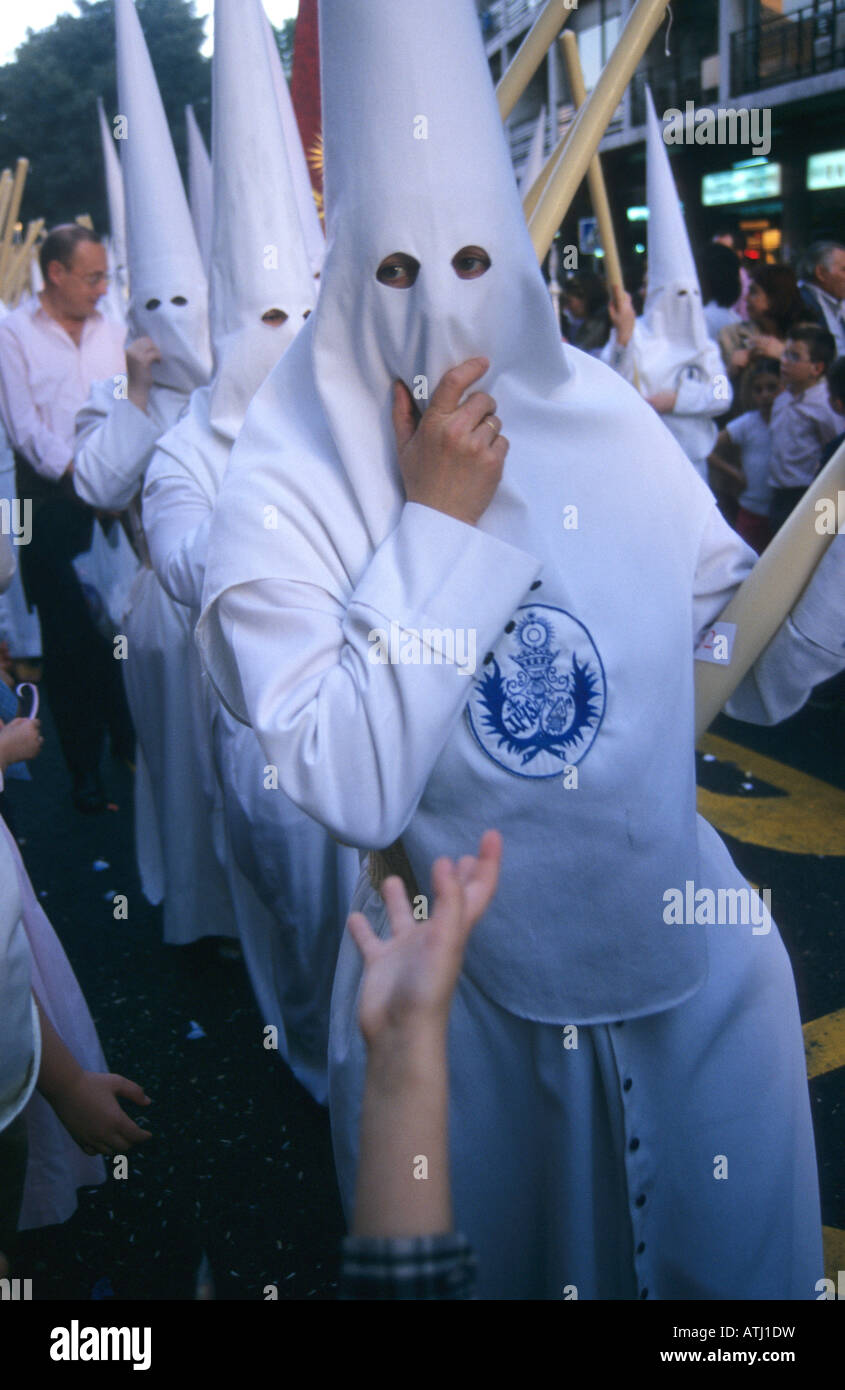Nazareno in Holy Week SEVILLE Andalusia region SPAIN Stock Photo - Alamy