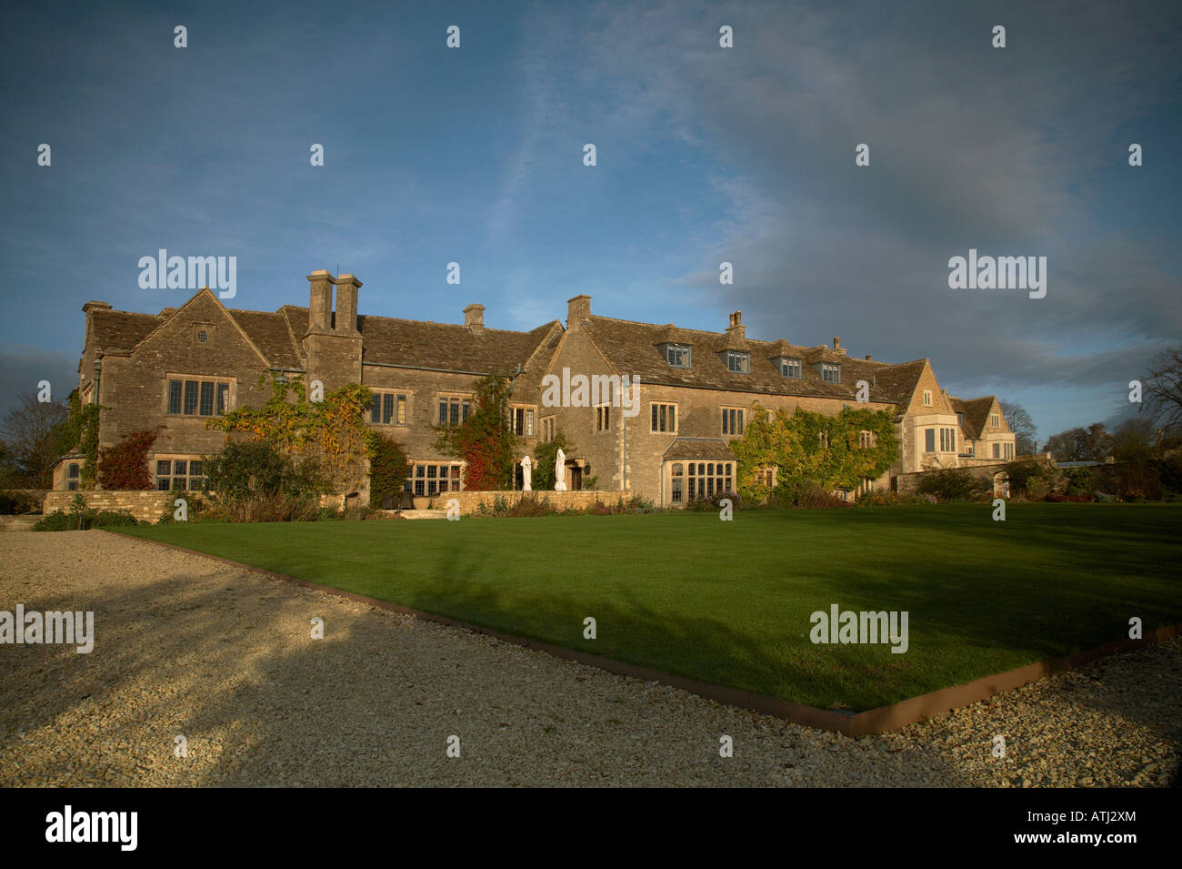 old historic english mansion manor house and gardens on a sunny day in ...