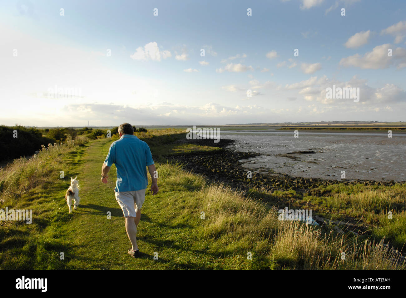 Walking the Saxon Shore Way, Conyer Creek, Kent Stock Photo - Alamy