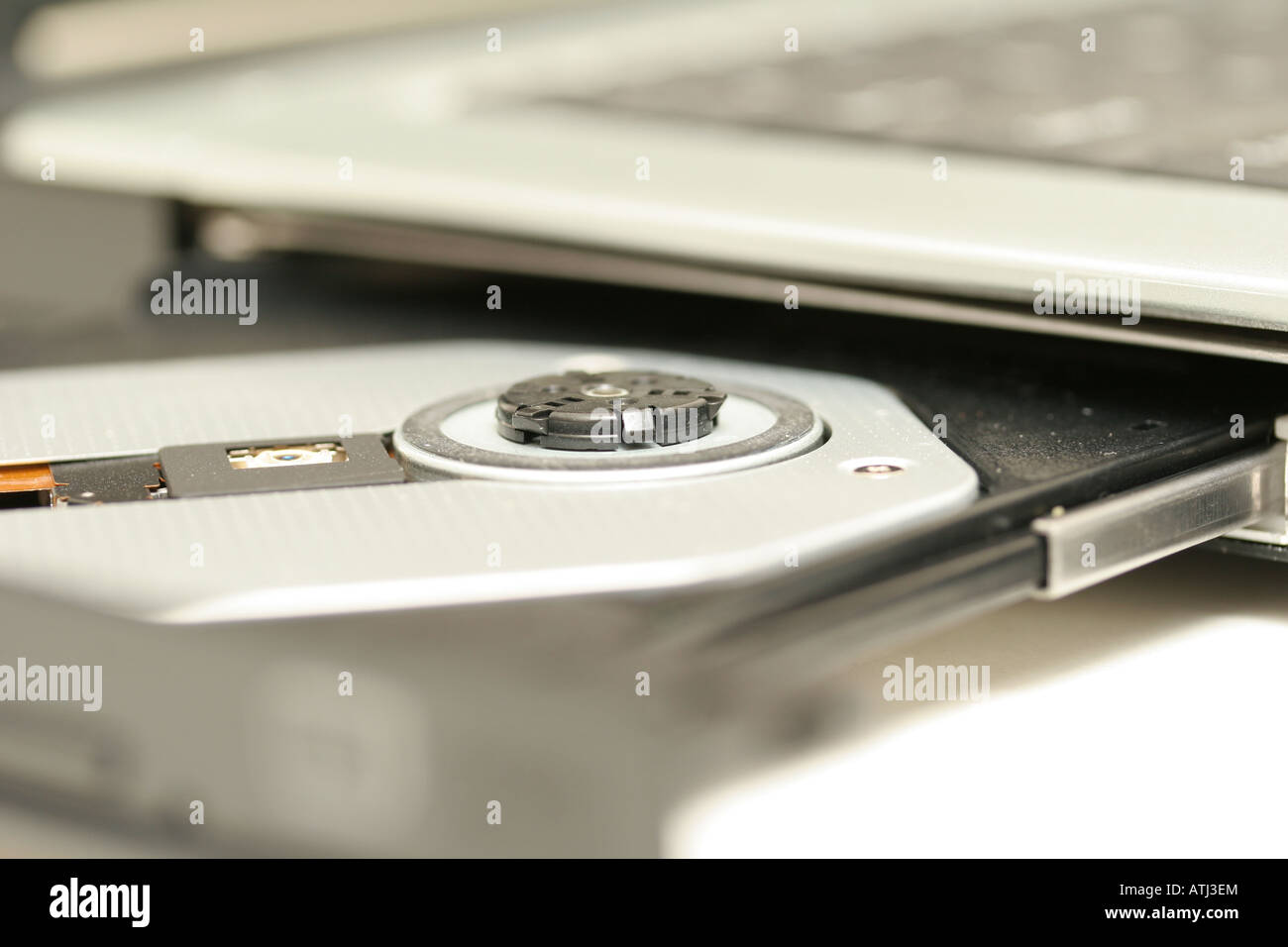 Close up of open CD tray Stock Photo - Alamy