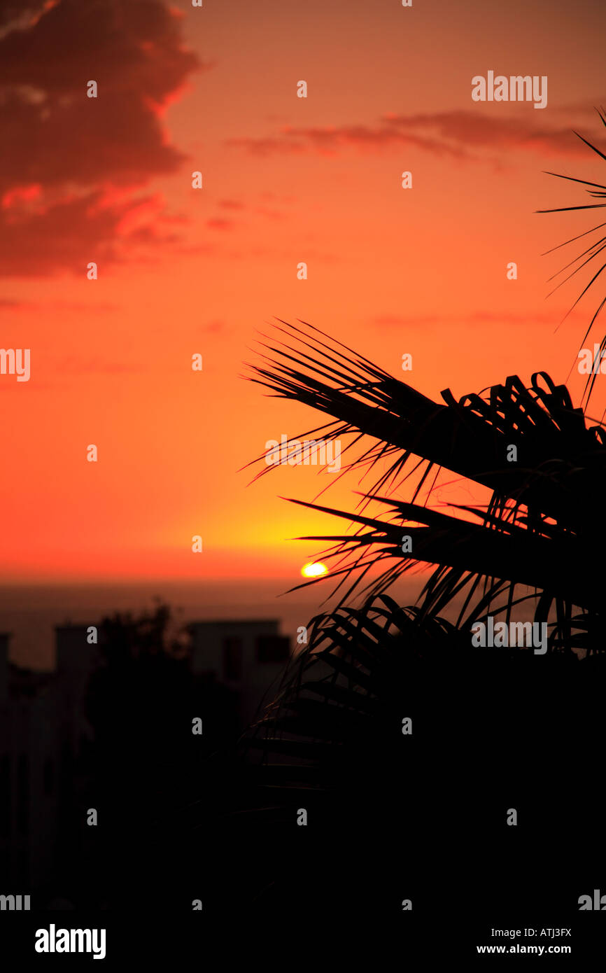 Stunning sunset over Morocco North Africa Stock Photo - Alamy