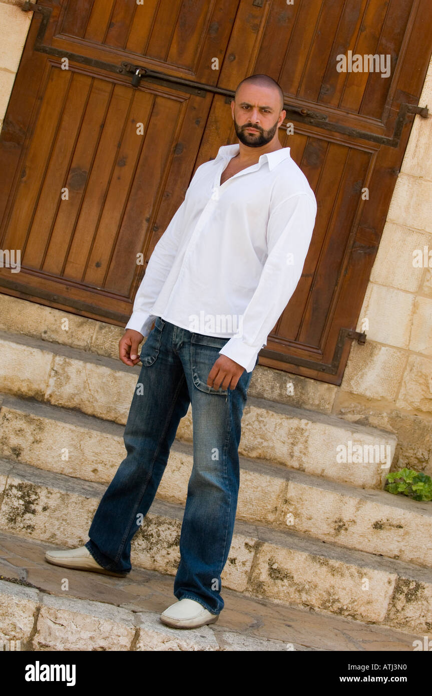 tough man standing Stock Photo - Alamy