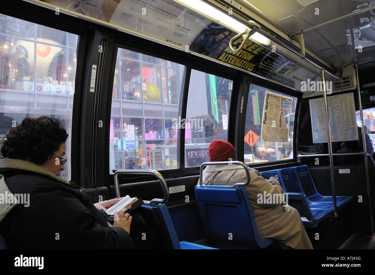 Interior new york city bus hi-res stock photography and images - Alamy