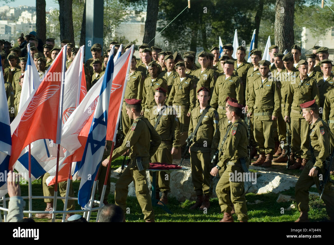 Israel Jerusalem Israeli Paratroopers ceremony at Ammunition hill ...