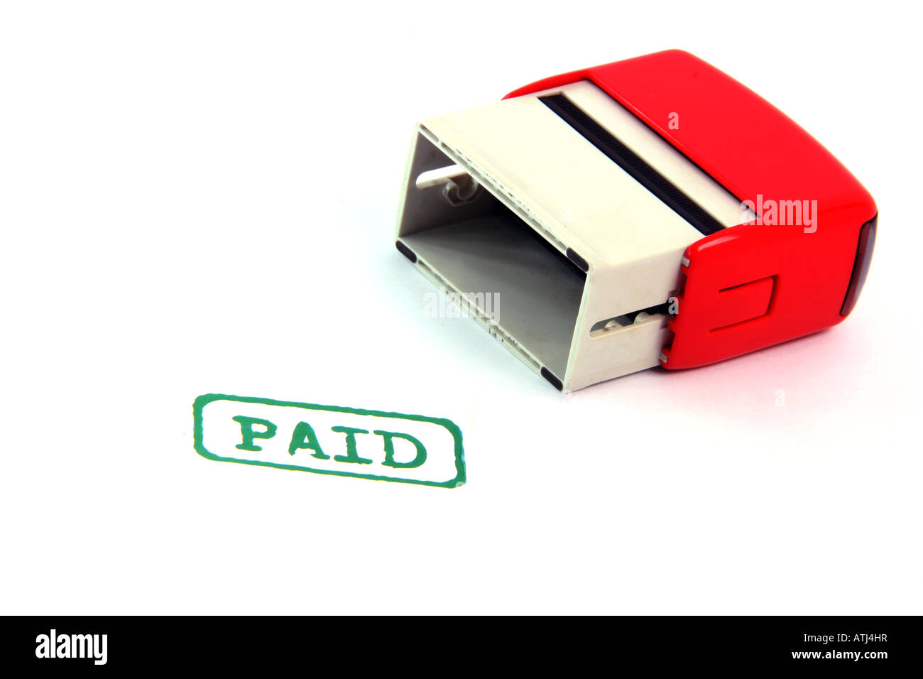 paid rubber stamp isolated on white background business concepts Stock ...