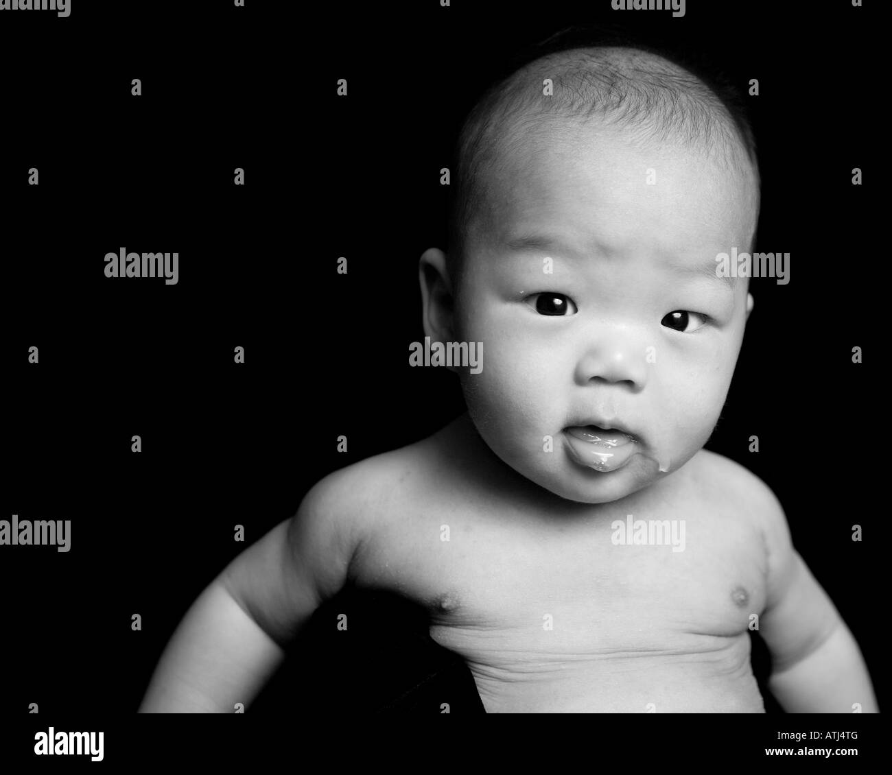 Korean baby Black and White Stock Photos & Images - Alamy