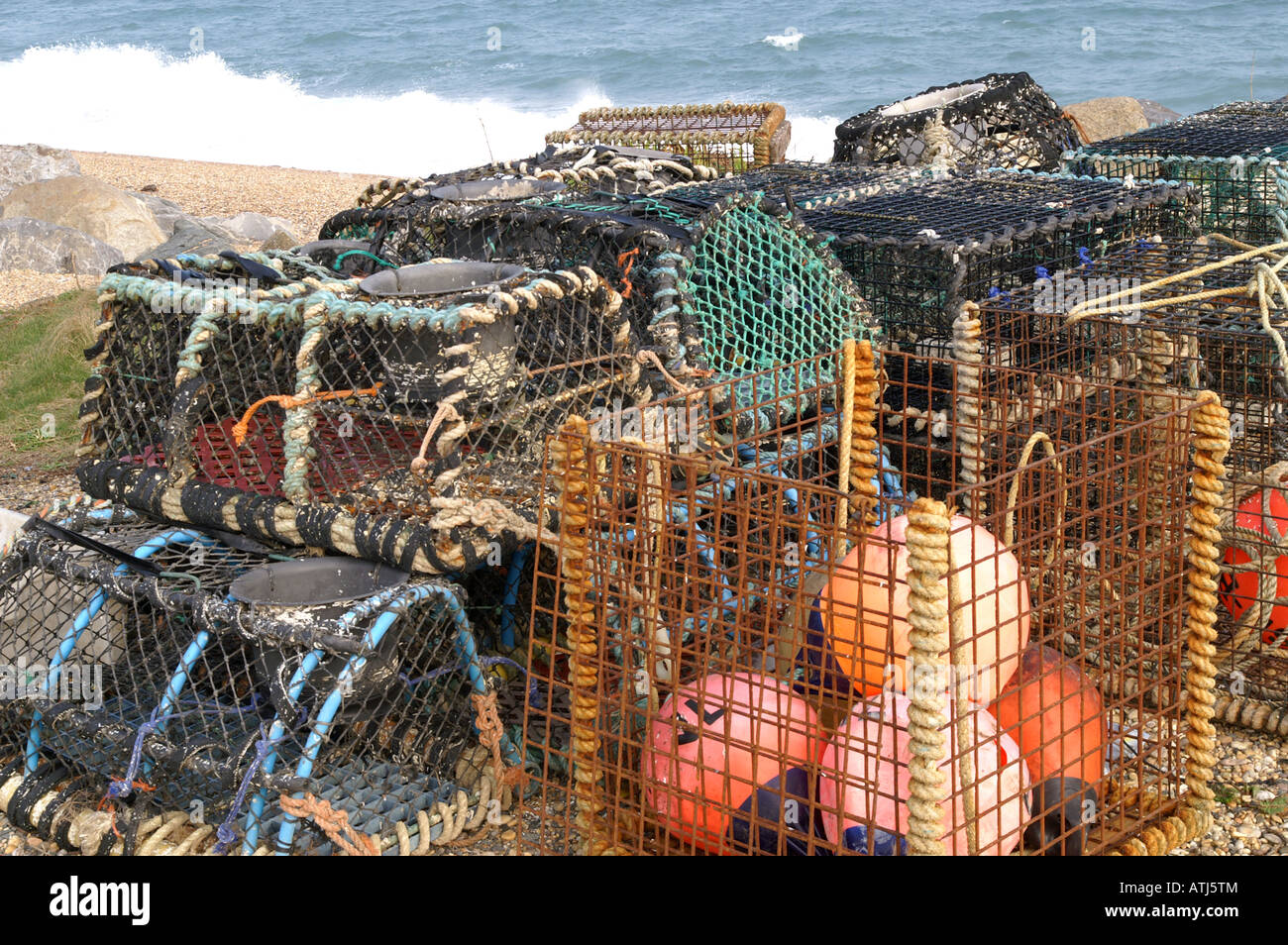 ishing tackle Beesands Devon England Stock Photo - Alamy