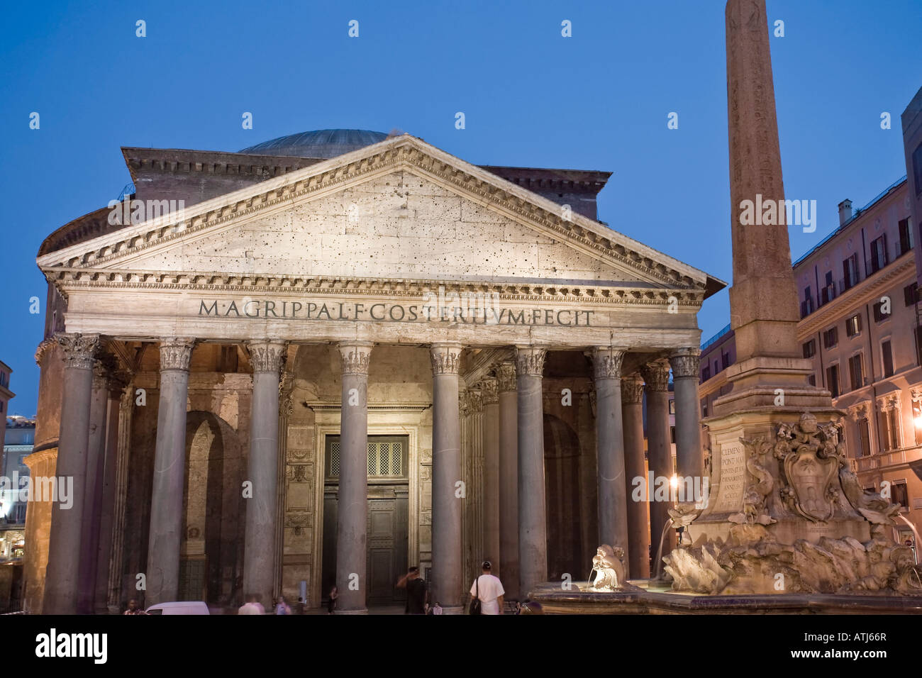 Pantheon and Piazza della Rotunda Piazza del Rotonda Rome Italy Stock ...
