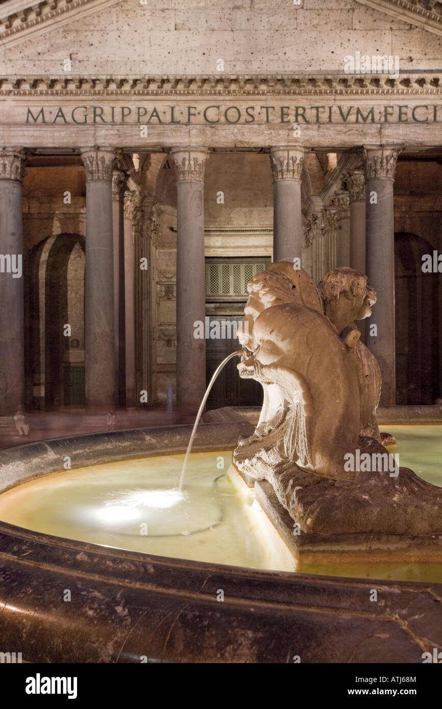 Pantheon and Piazza della Rotunda Piazza del Rotonda Rome Italy Stock ...