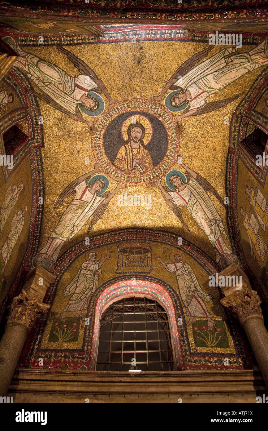 IX Century Mosaics San Zeno Chapel Santa Prassede Rome Italy Stock ...