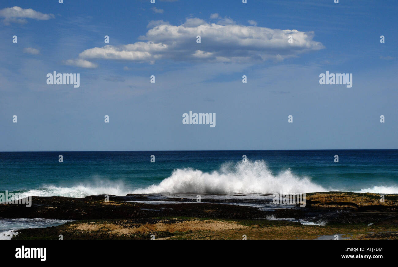 Strong waves crash against black hi-res stock photography and images ...