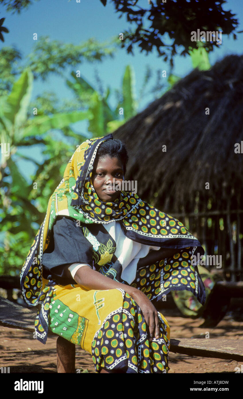 Zambian woman in a rural village Stock Photo - Alamy