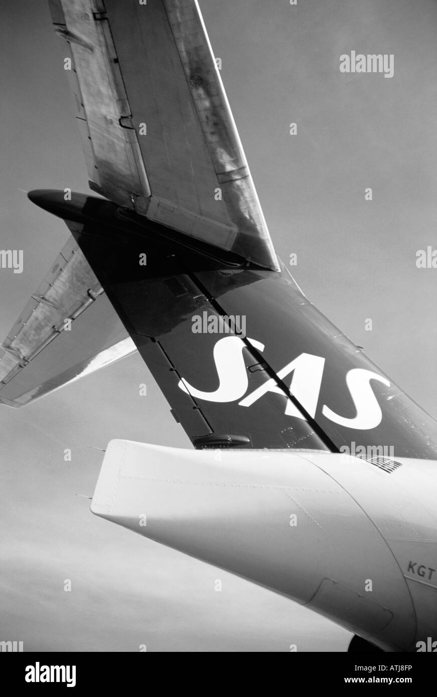 Logo on tail Black and White Stock Photos & Images - Alamy