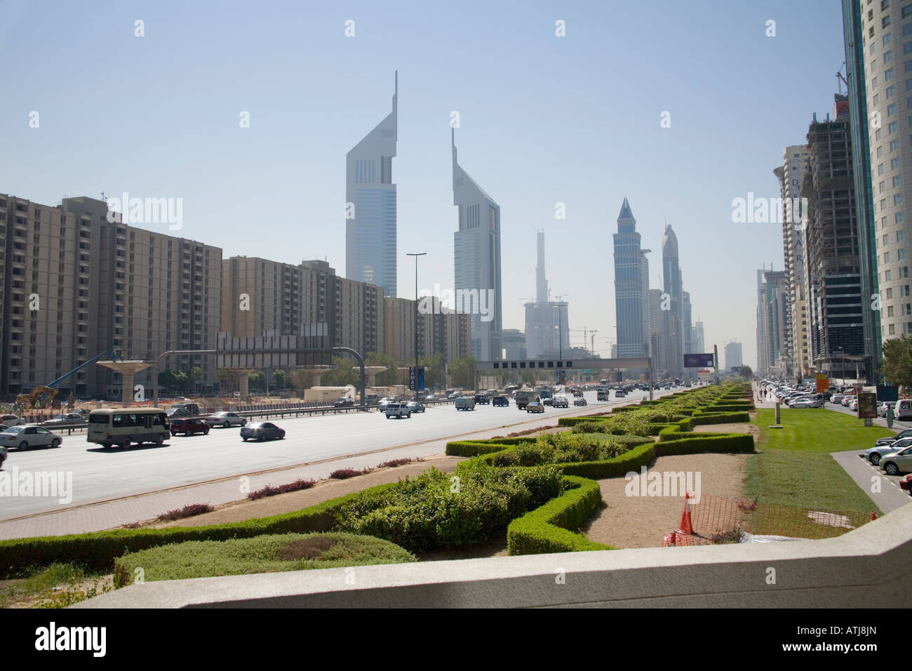 Sheikh Zayed Road, Dubai, United Arab Emirates Stock Photo - Alamy