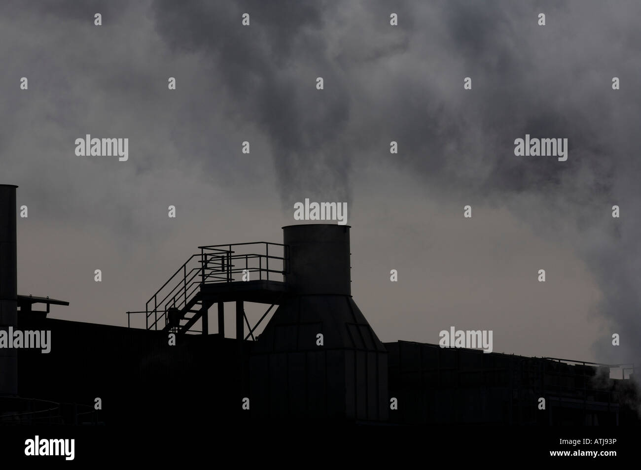 Dark black smoke from chimney hi-res stock photography and images - Alamy