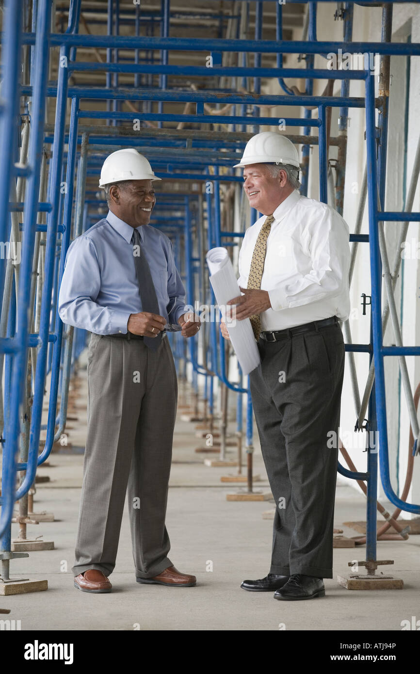 Two engineers at a construction site Stock Photo - Alamy