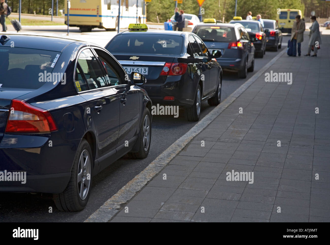 Taxi queue at the Oulunsalo airport Oulu Finland Stock Photo - Alamy
