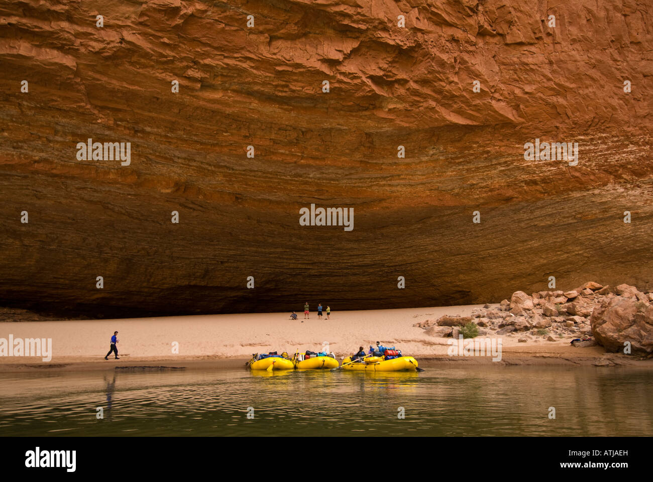 Redwall Cavern on the Colorado River in the Grand Canyon National Park ...