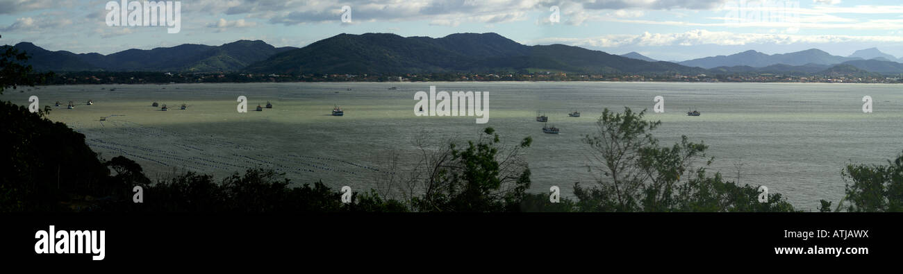 Panorama of the Bay of Penha Santa Catarina Brazil Stock Photo - Alamy