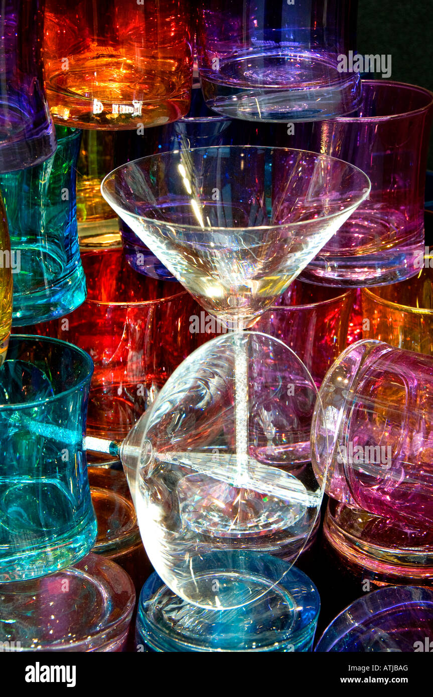 Galeries Lafayette Paris Glass color glasses art Stock Photo - Alamy