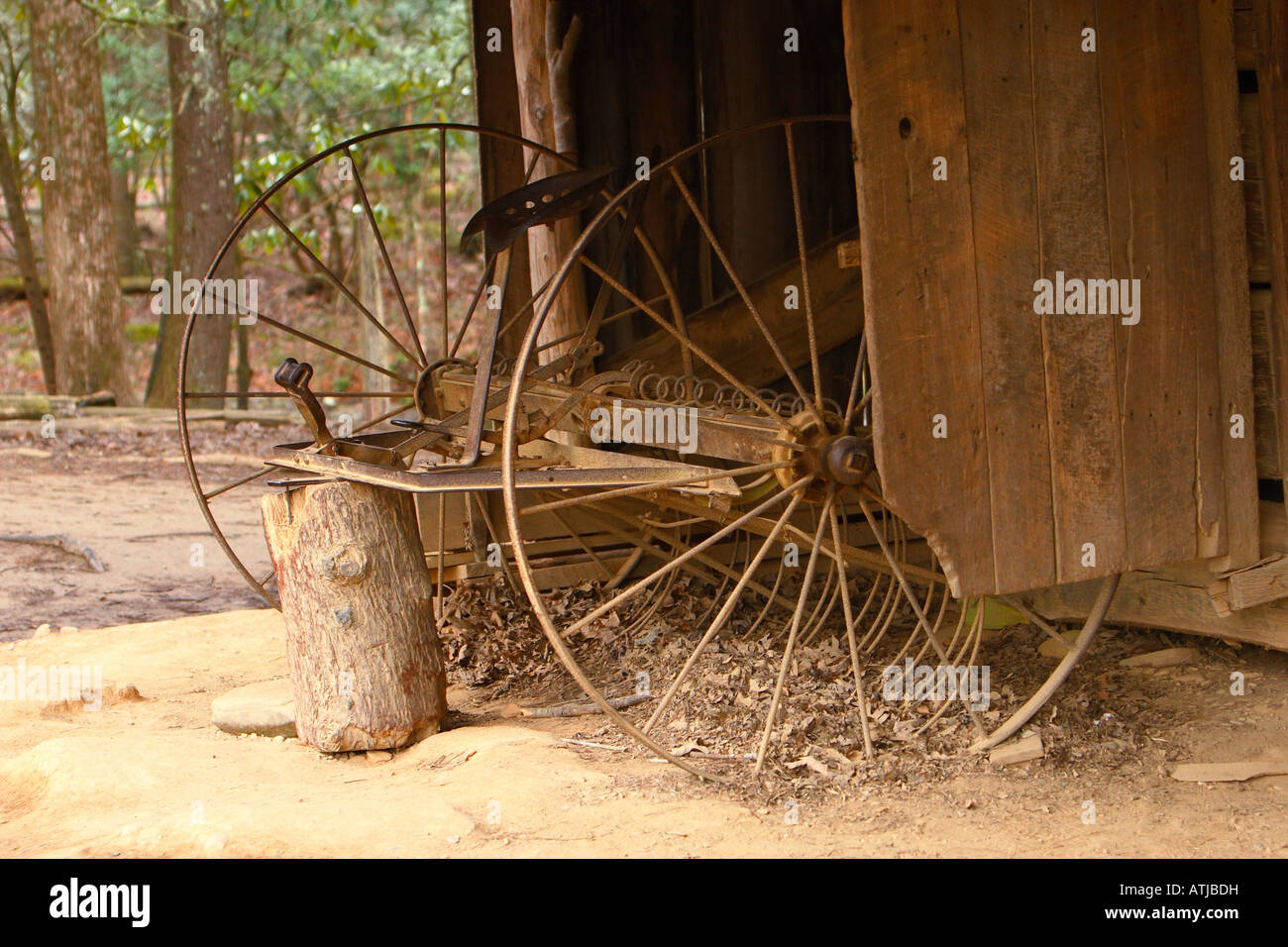 Old time hay rake Stock Photo - Alamy