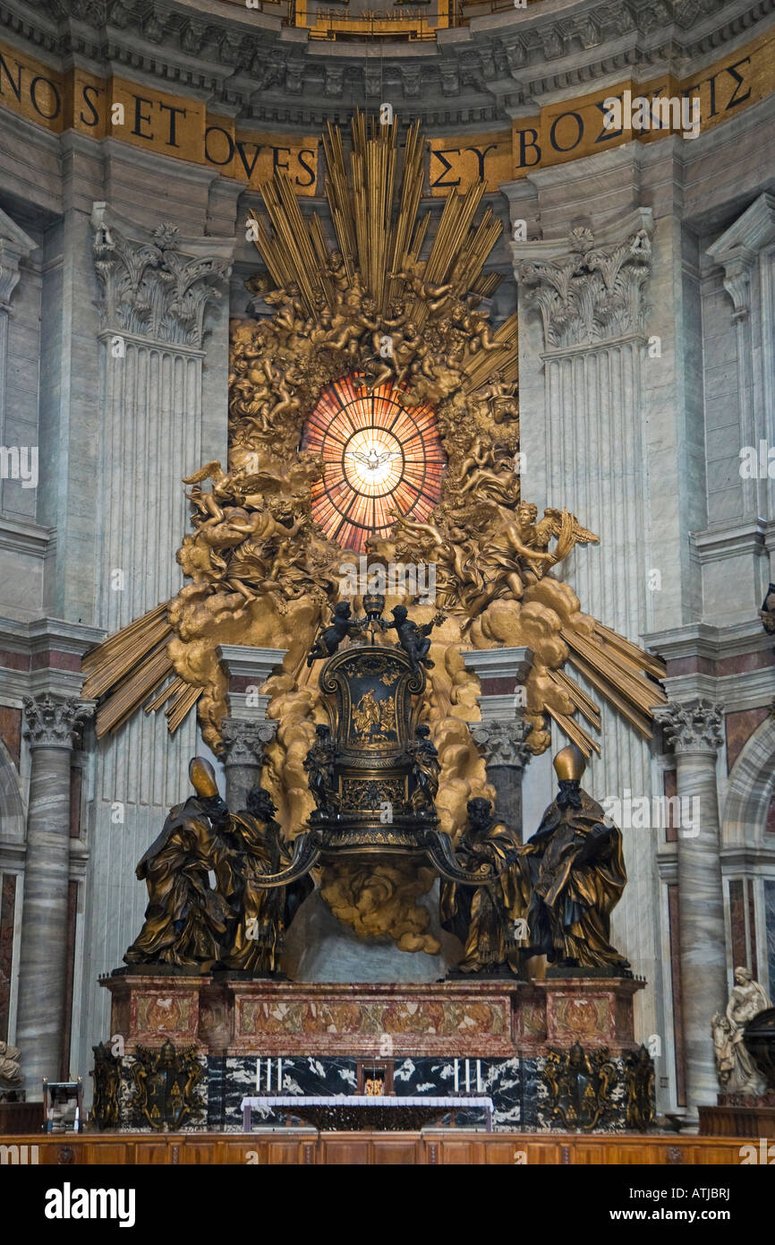Detail of apse St Peter s Basilica Rome Italy Stock Photo - Alamy