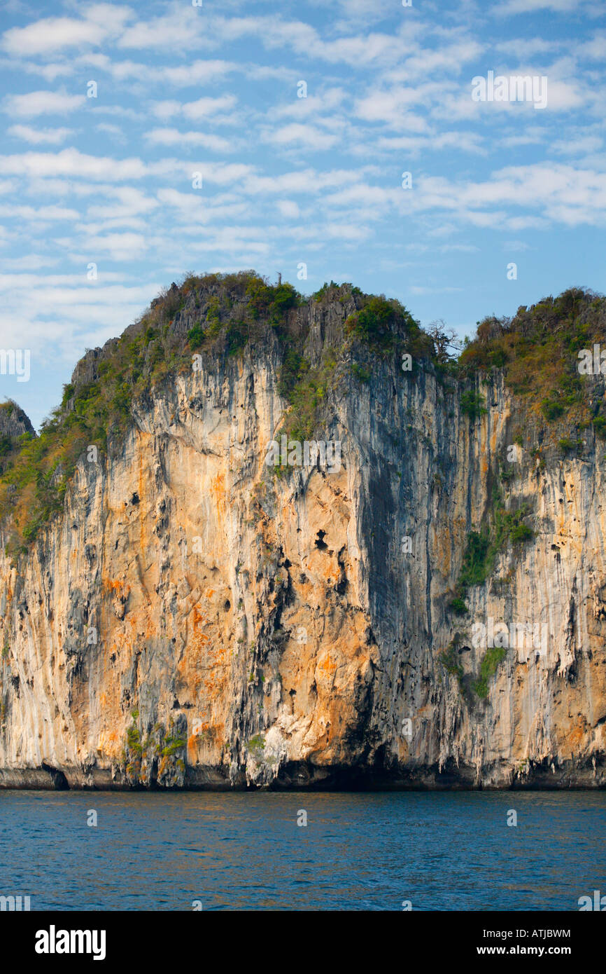 Rock formation island in Andaman Sea, Thai coast, Straights of Malacca ...