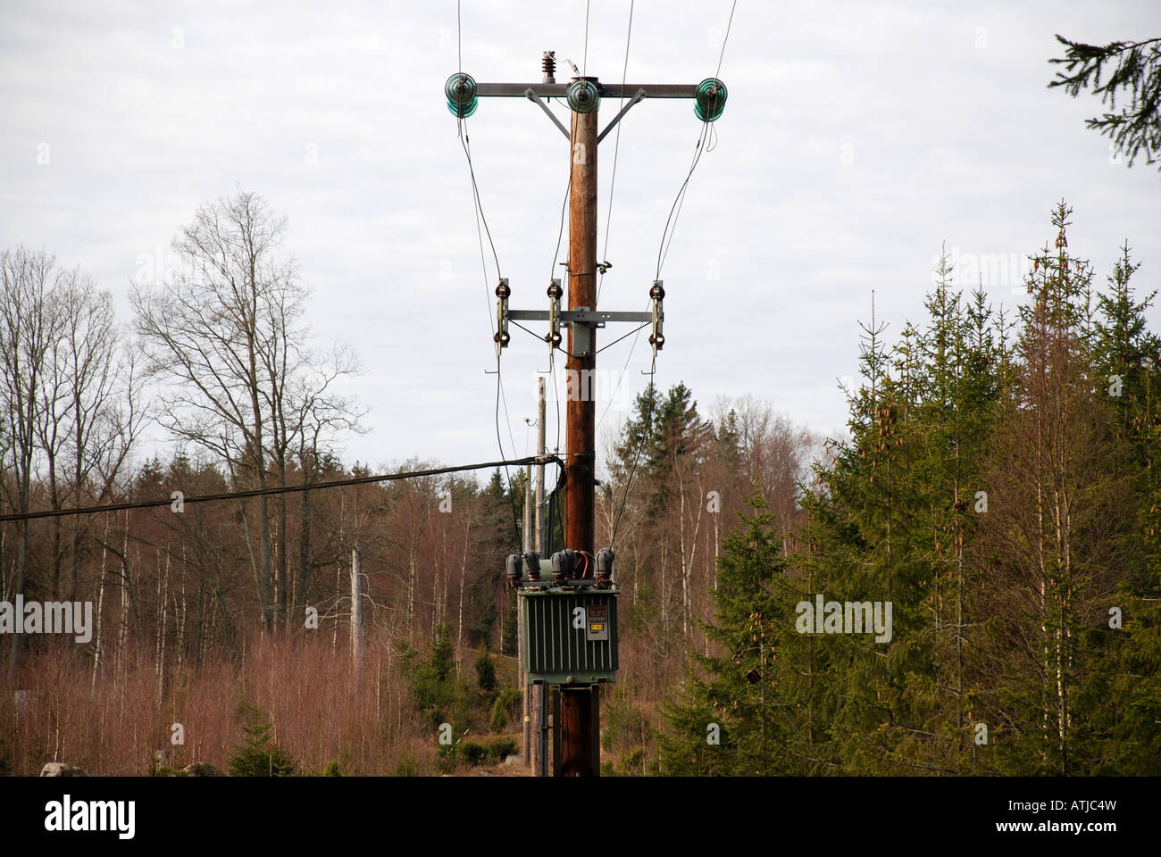 old power line Stock Photo - Alamy